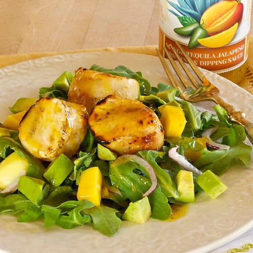 SCALLOP & MANGO SALAD with Mango Tequila Jalapeño Grilling & Dipping S ...